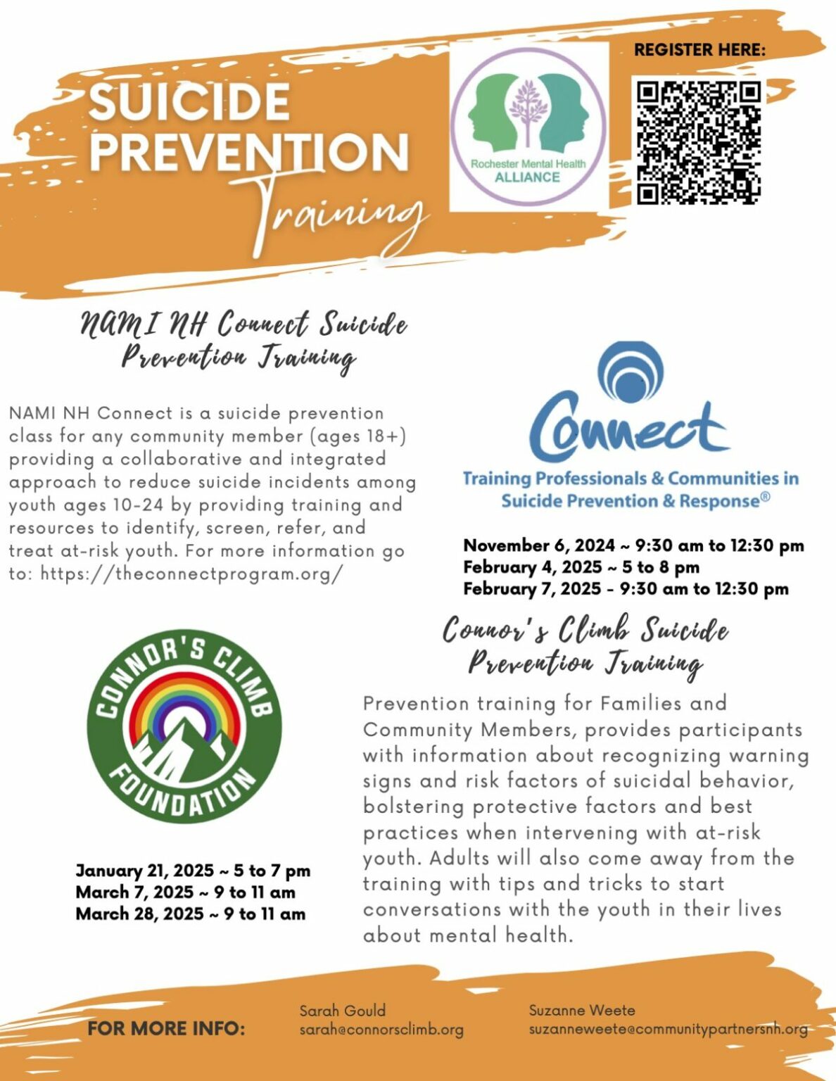 Rochester Mental Health Alliance Announces Suicide Prevention Trainings ...
