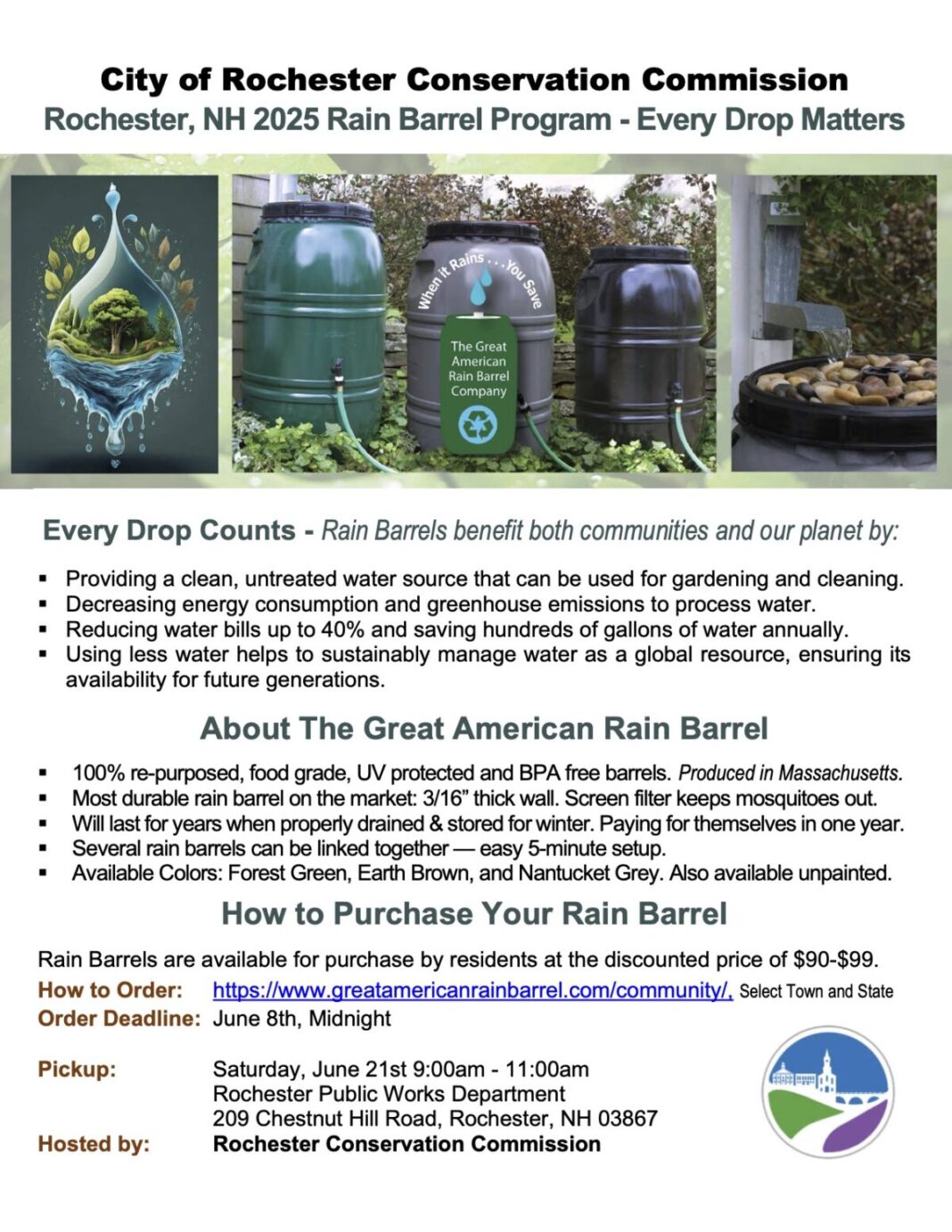 Conservation Commission Announces 2025 Rain Barrel Program - The ...