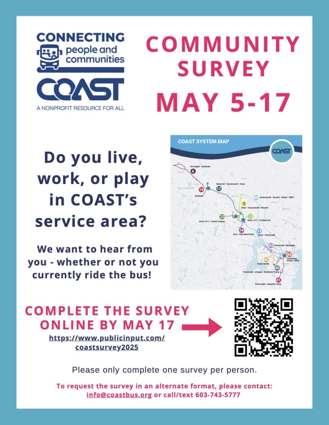 COAST Bus Launches Community Survey – Your Input Matters! - The ...